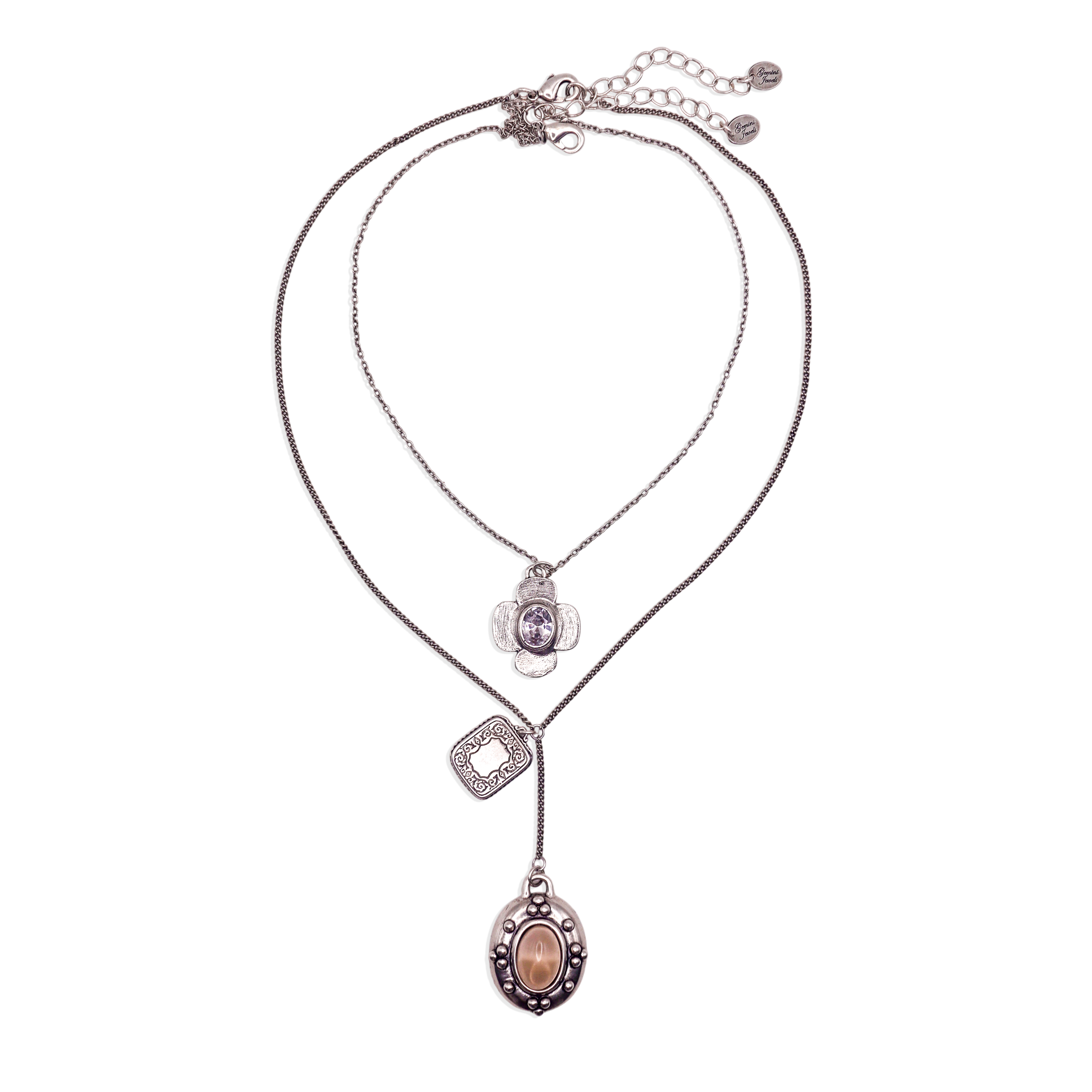 Ophelia Necklace Stack in Silver – Gemini Jewels
