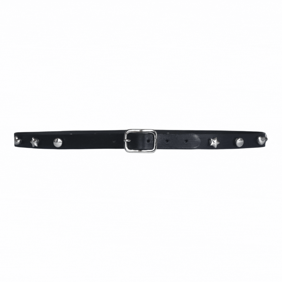 Stud Snap Leather Belt – Gemini Jewels