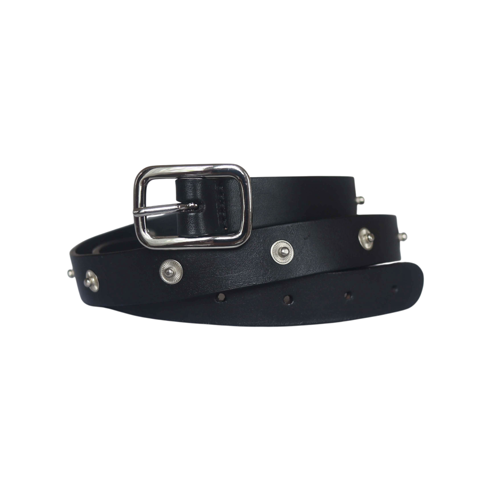 Stud Snap Leather Belt – Gemini Jewels