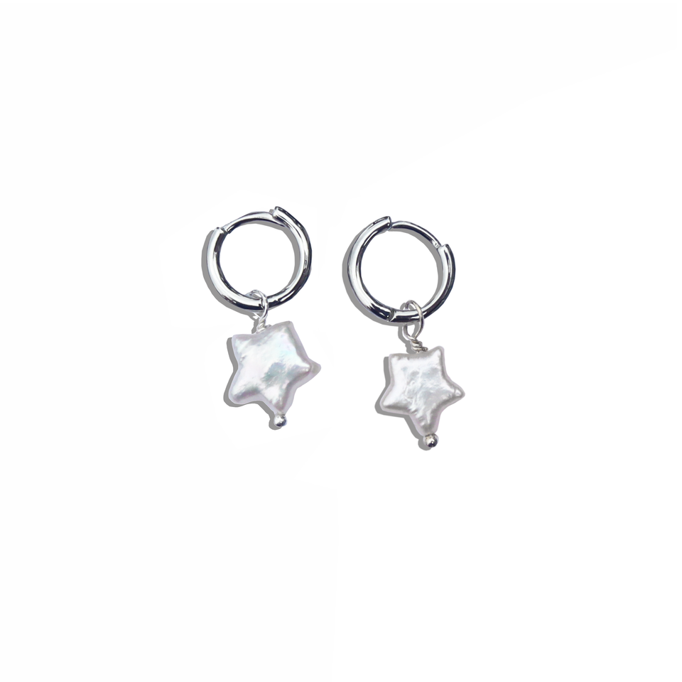 Stella Freshwater Pearl Star Earrings – Gemini Jewels