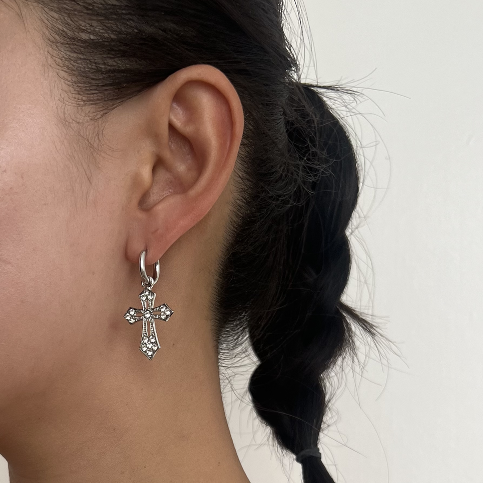 Gaia Cross Earrings – Gemini Jewels