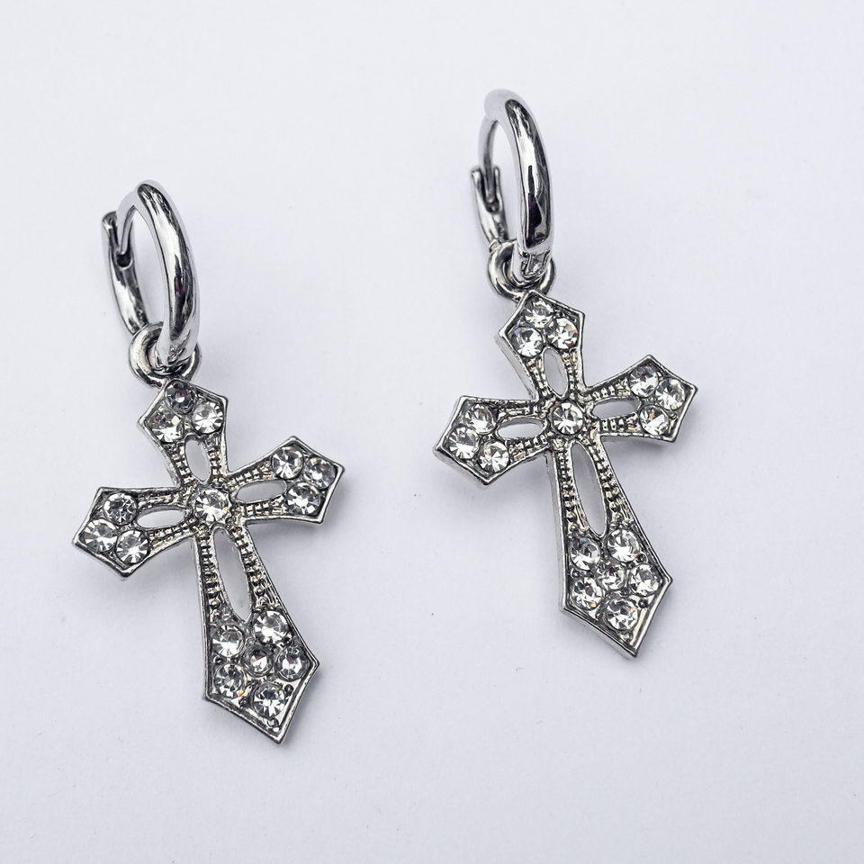 Gaia Cross Earrings – Gemini Jewels
